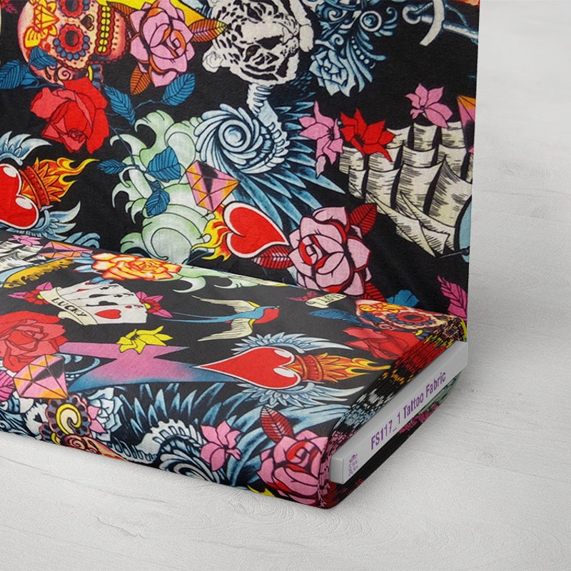 Tattoo Fabric - Etsy