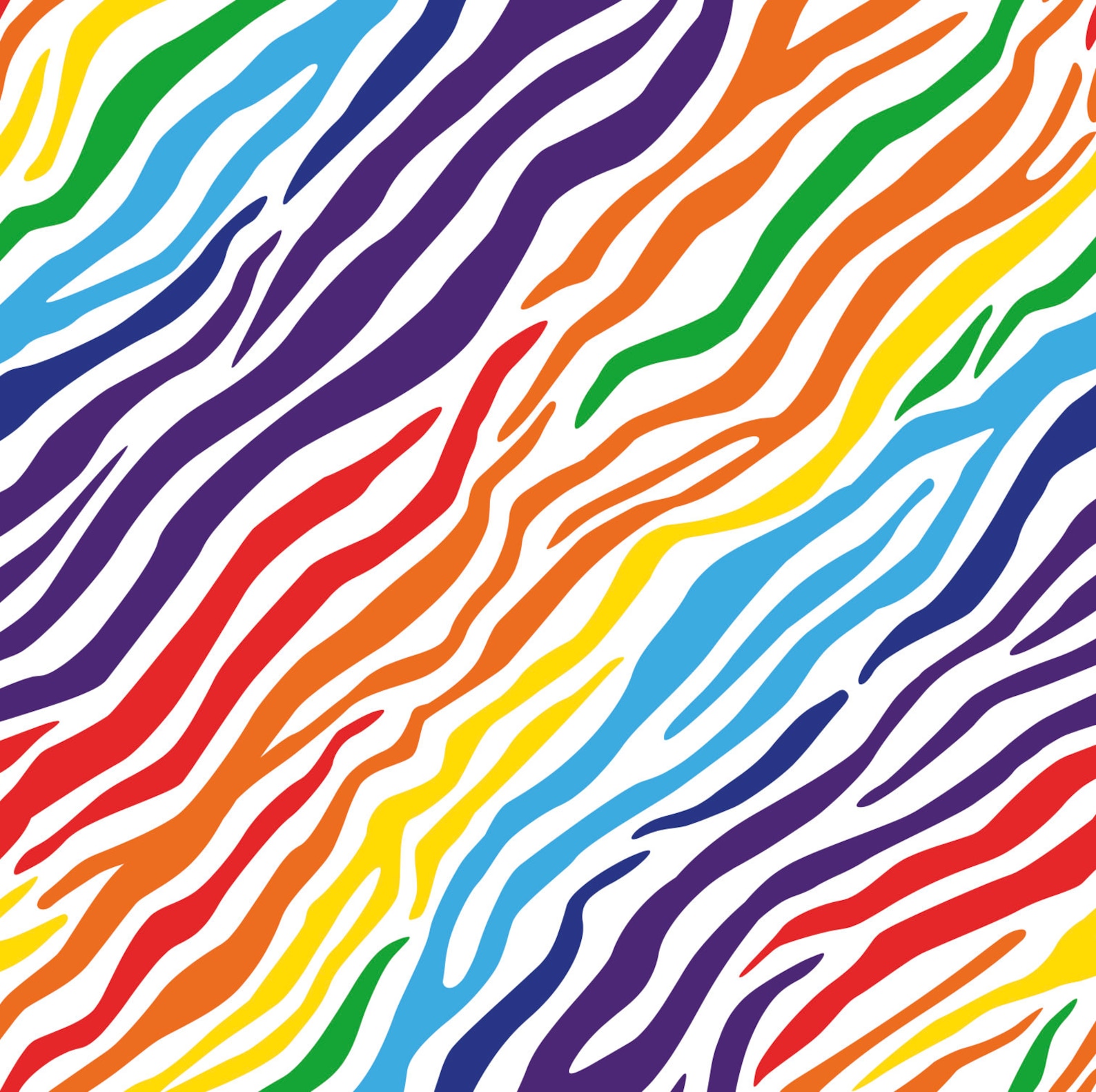 FS1013 Rainbow Zebra Animal Print on Premium Dress Making Jersey ...