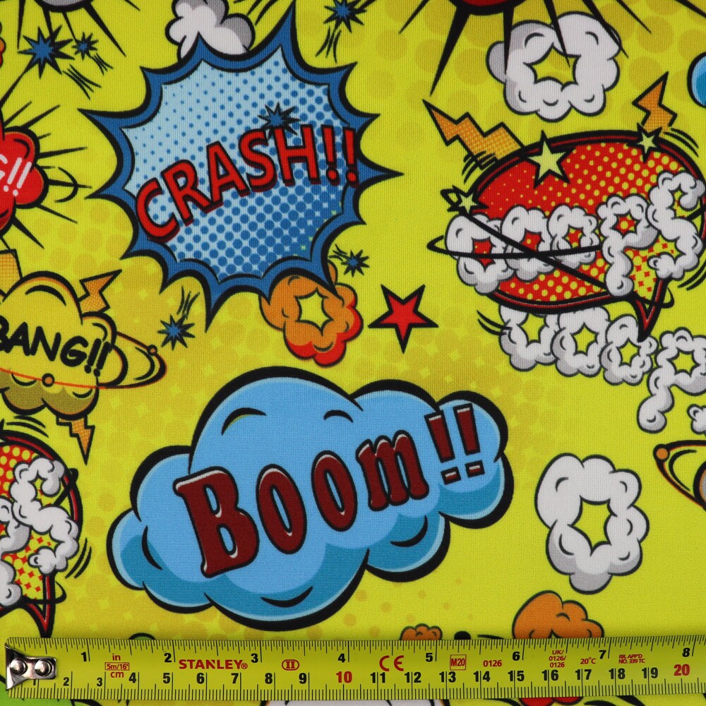 FS161_5 yellow comic boom bang pow knock what Oops Wow - Etsy España