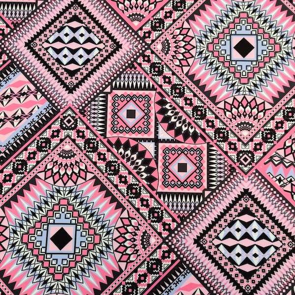 Aztec Print Fabric - Etsy UK