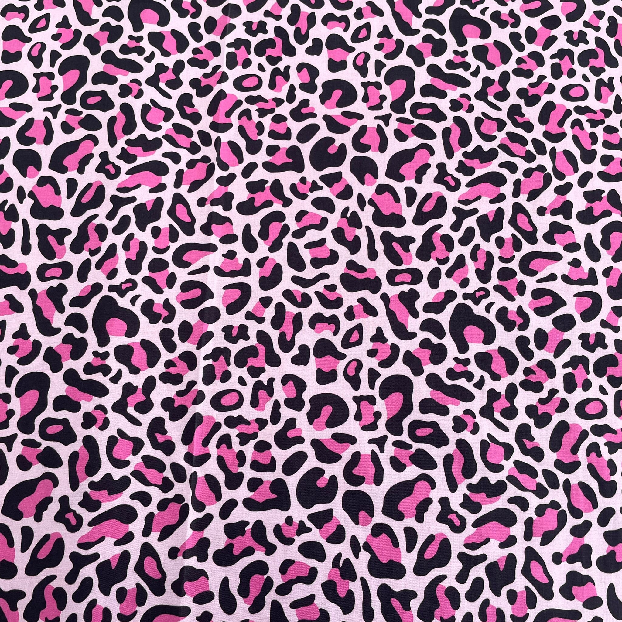 FS1080 Leopard Skin Cerise Leopard Digital Print Cotton Fabric | Etsy