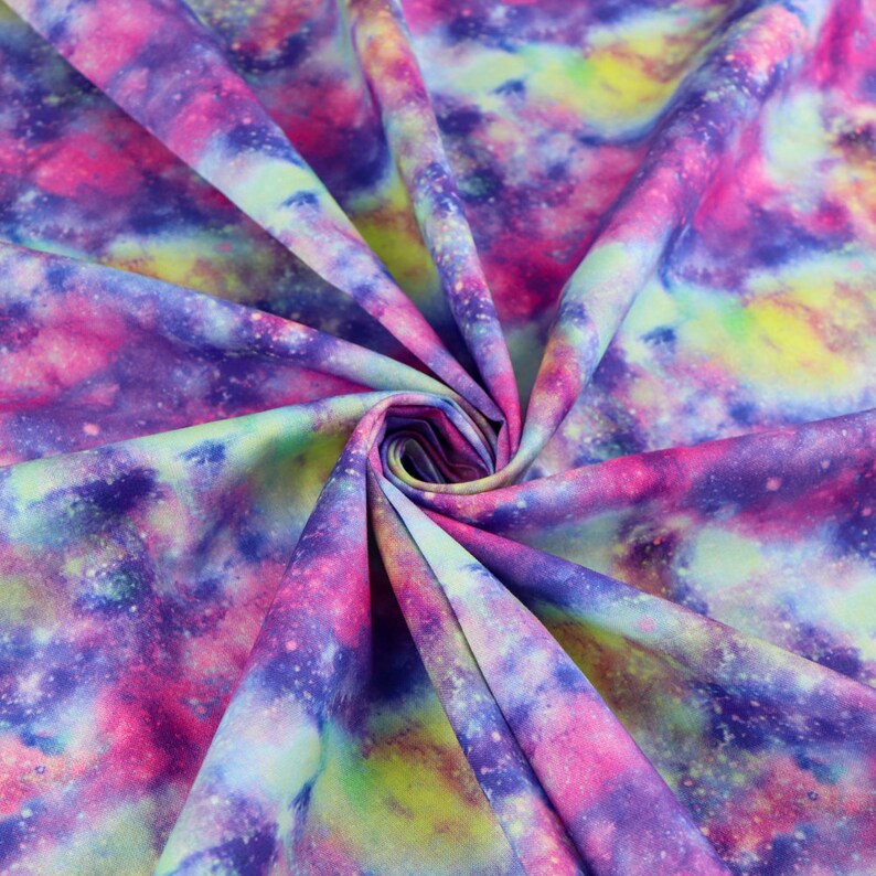 FS1019 Space Tie Dye Digital Print Cotton Fabric Design Craft Quilting ...