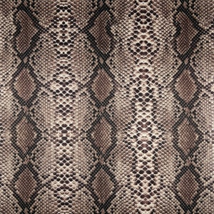 Brown Snake Fabric | Jersey 2 Way Stretch Scuba Fabric | Animal Print ...