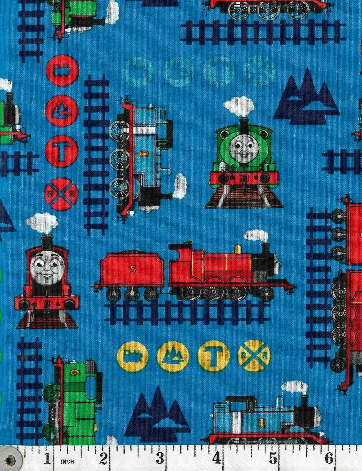 FS907 Thomas the Tank Engine and Friends Trains Cotton Fabric - Etsy
