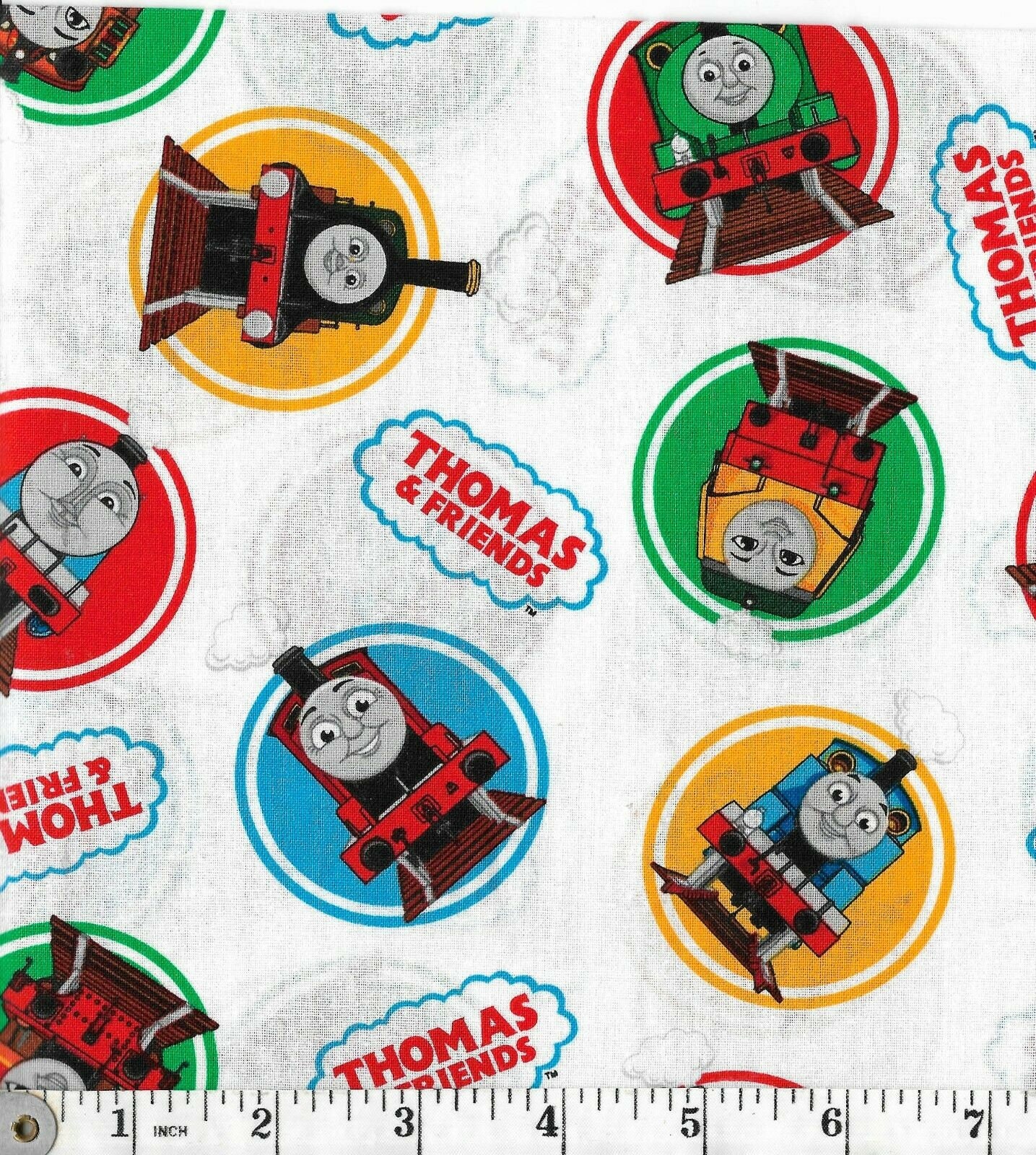 FS907 Thomas the Tank Engine and Friends Trains Cotton Fabric Design ...
