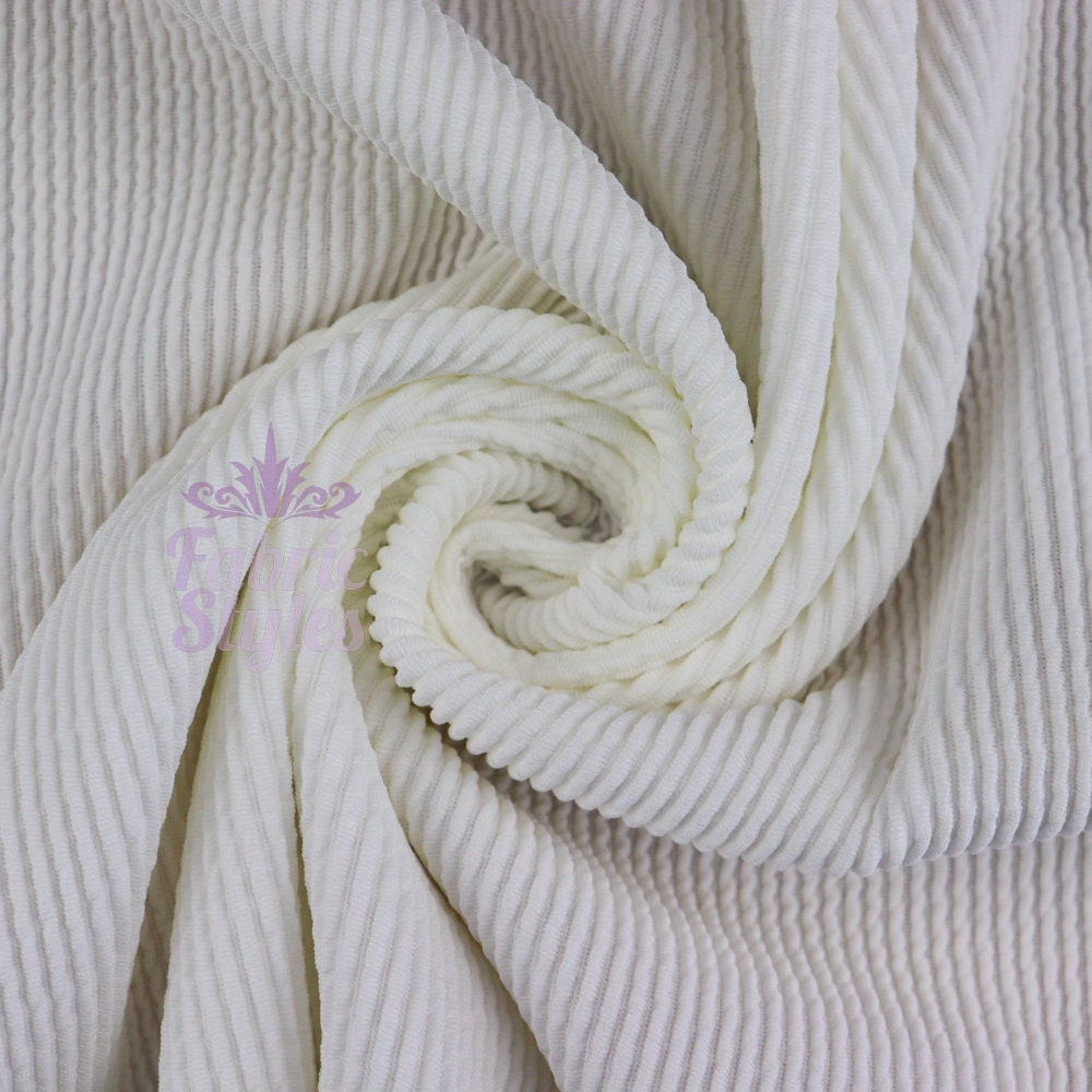 FS1025 Plain White Horizontal Crinkle Swimwear & Dressmaking - Etsy UK