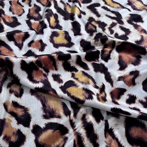 FS1264 Leopard Skin Wildlife Print on High Quality Dress Making Jersey ...