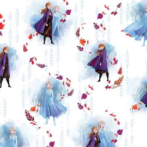 Frozen 2 Fabric Elsa Annafabric 100% Cotton Fabric by the - Etsy
