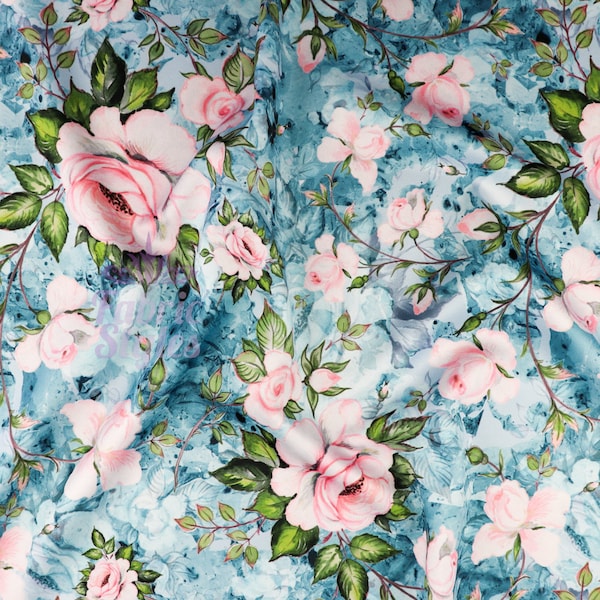Floral Knit Fabric - Etsy