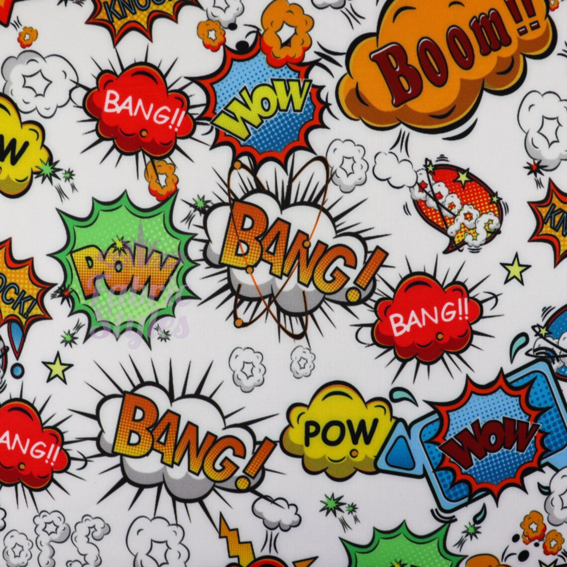 FS161_ 9 White Comic Boom Bang Pow Knock What Oops Wow Print - Etsy