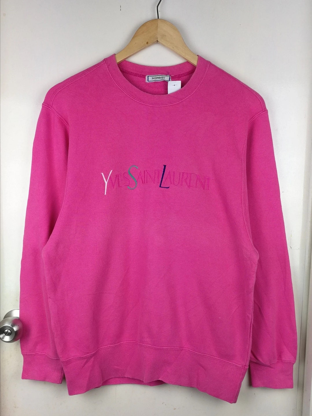 SALE Vtg 90s YSL Yves Saint Laurent Rainbow Sweatshirt - Etsy