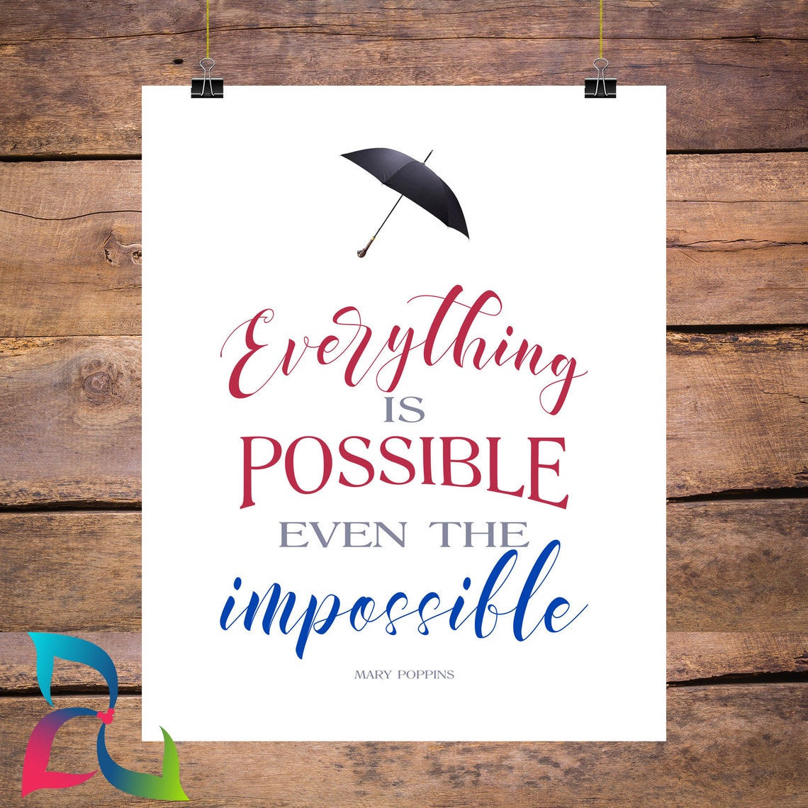 Everything is Possible even the Impossible Print Mary | Etsy