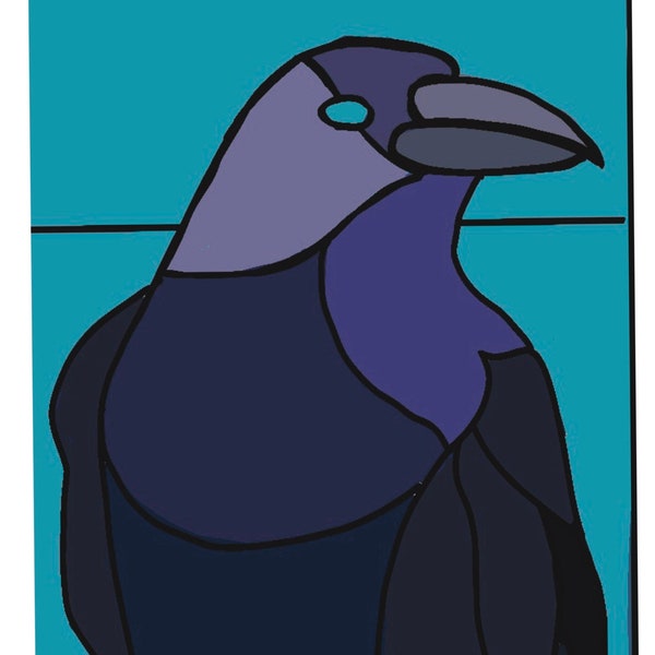 Crow Stained Glass Pattern - Etsy