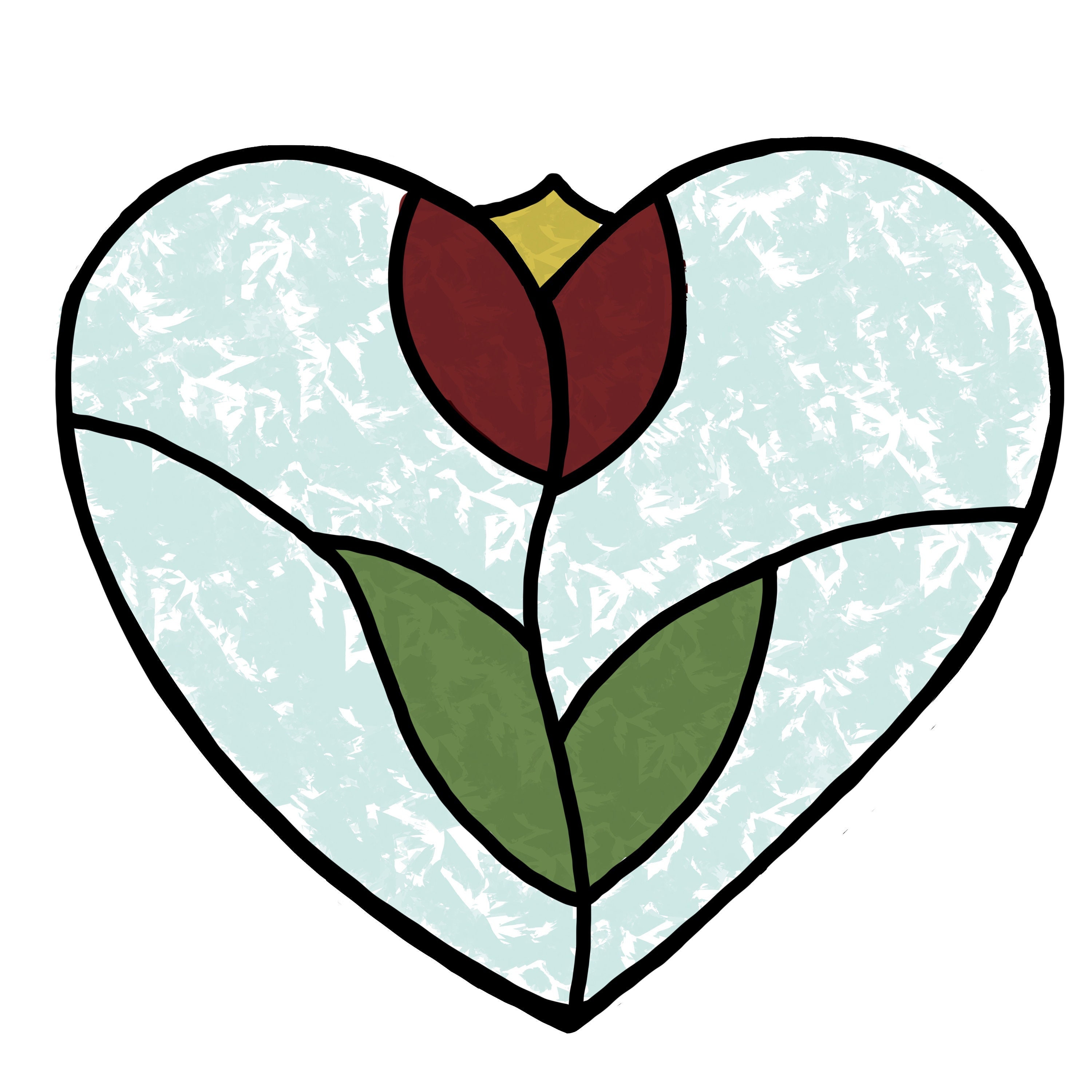 Tulip Stain Glass Pattern - Etsy