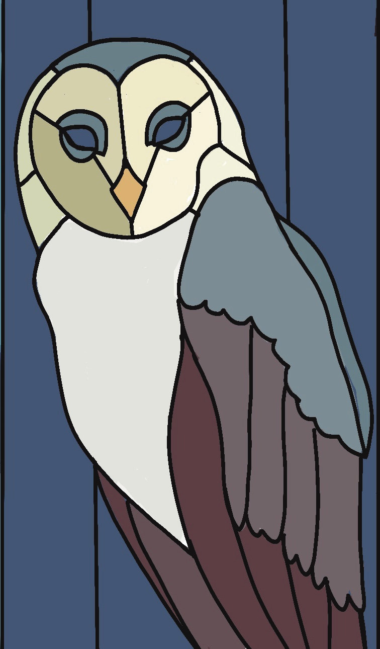 Owl Stained Glass Pattern - Etsy