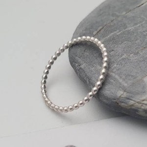 Sterling Silver Beaded Ring, Bubble Ring, Dainty Ring, Silver Ring ...