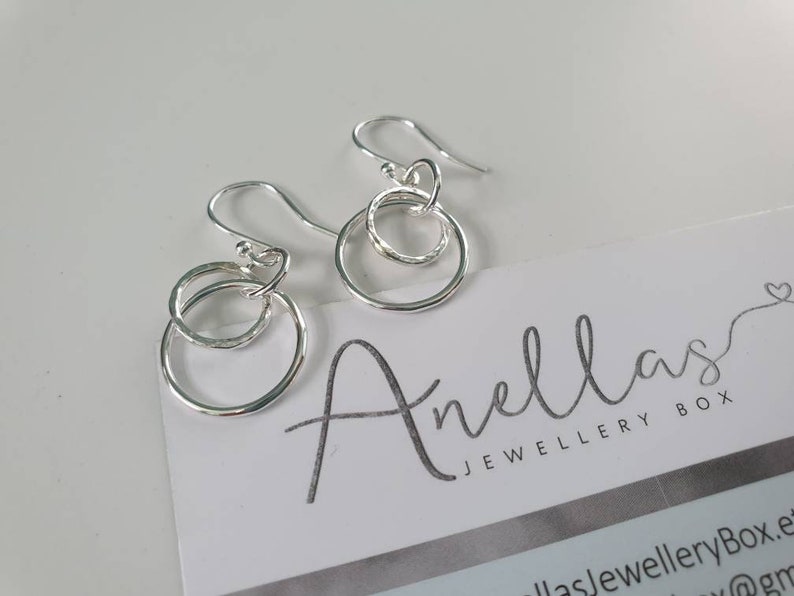 Interlocking Hoop Earrings Interlinked Earrings Circle - Etsy