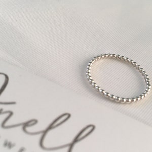 Sterling Silver Beaded Ring, Bubble Ring, Dainty Ring, Silver Ring ...