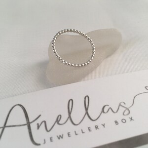 Sterling Silver Beaded Ring, Bubble Ring, Dainty Ring, Silver Ring ...