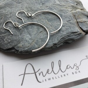 Small Half Hoop Earrings, Half Hoops, Half Circle Earrings, Silver Hoop ...