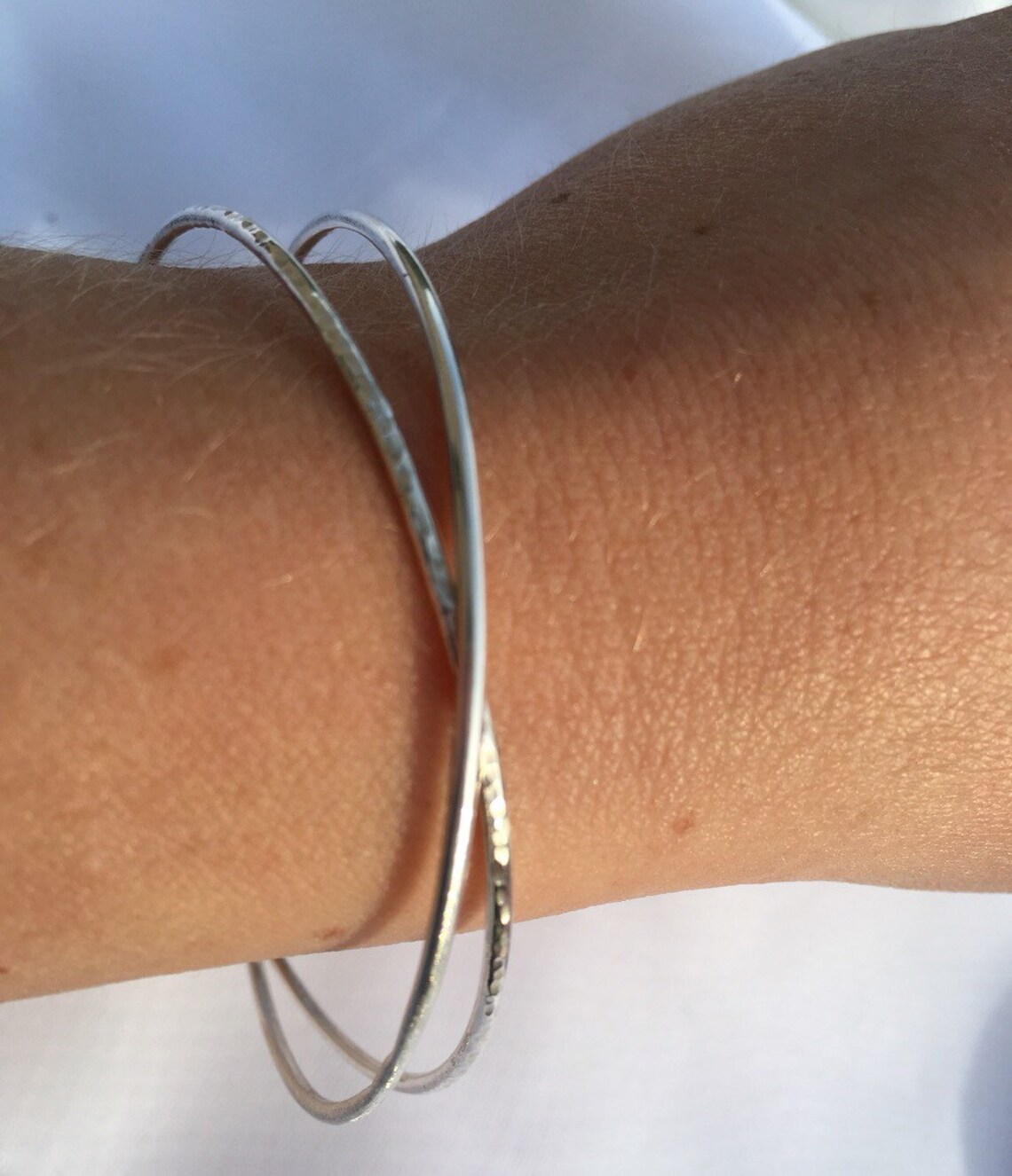 Interlocking Bangles Sterling Silver Interlinked Bracelets | Etsy