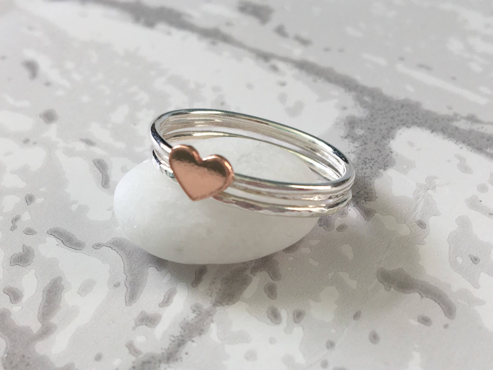 Sterling Silver Stacking Rings Set of Three Rings Stacking - Etsy UK