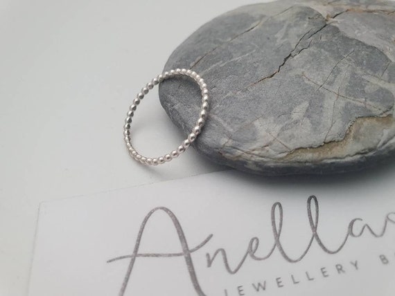 Sterling Silver Beaded Ring Bubble Ring Dainty Ring Silver | Etsy