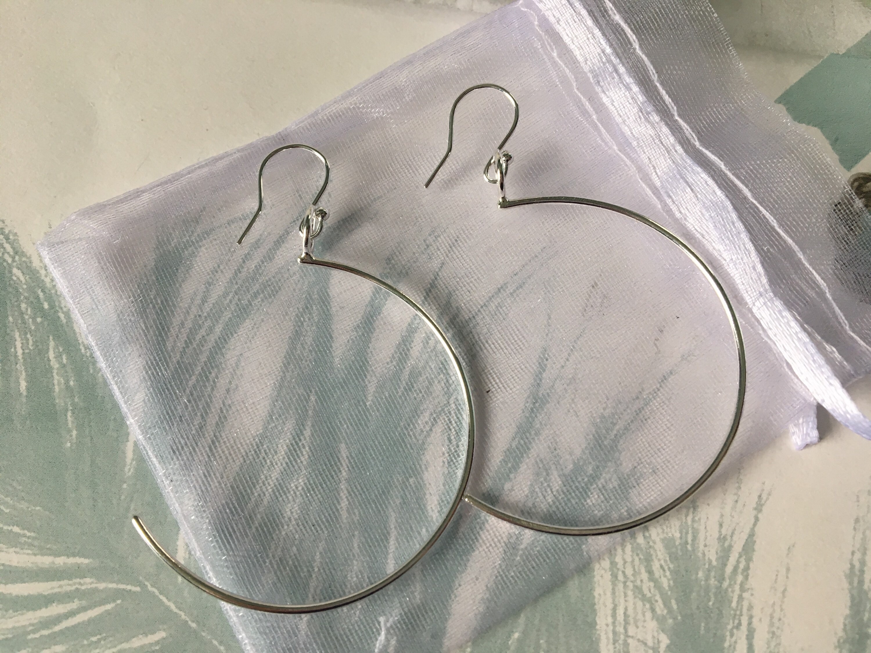 Large Half Hoop Earrings Half Hoops Half Circle Earrings - Etsy UK