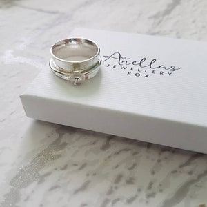 Sterling Silver Flower Spinner Ring Floral Spinning Ring - Etsy