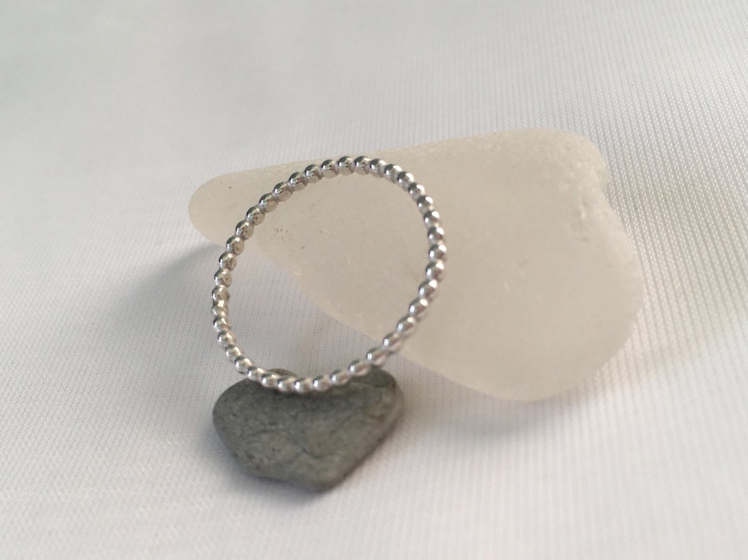 Sterling Silver Beaded Ring, Bubble Ring, Dainty Ring, Silver Ring ...