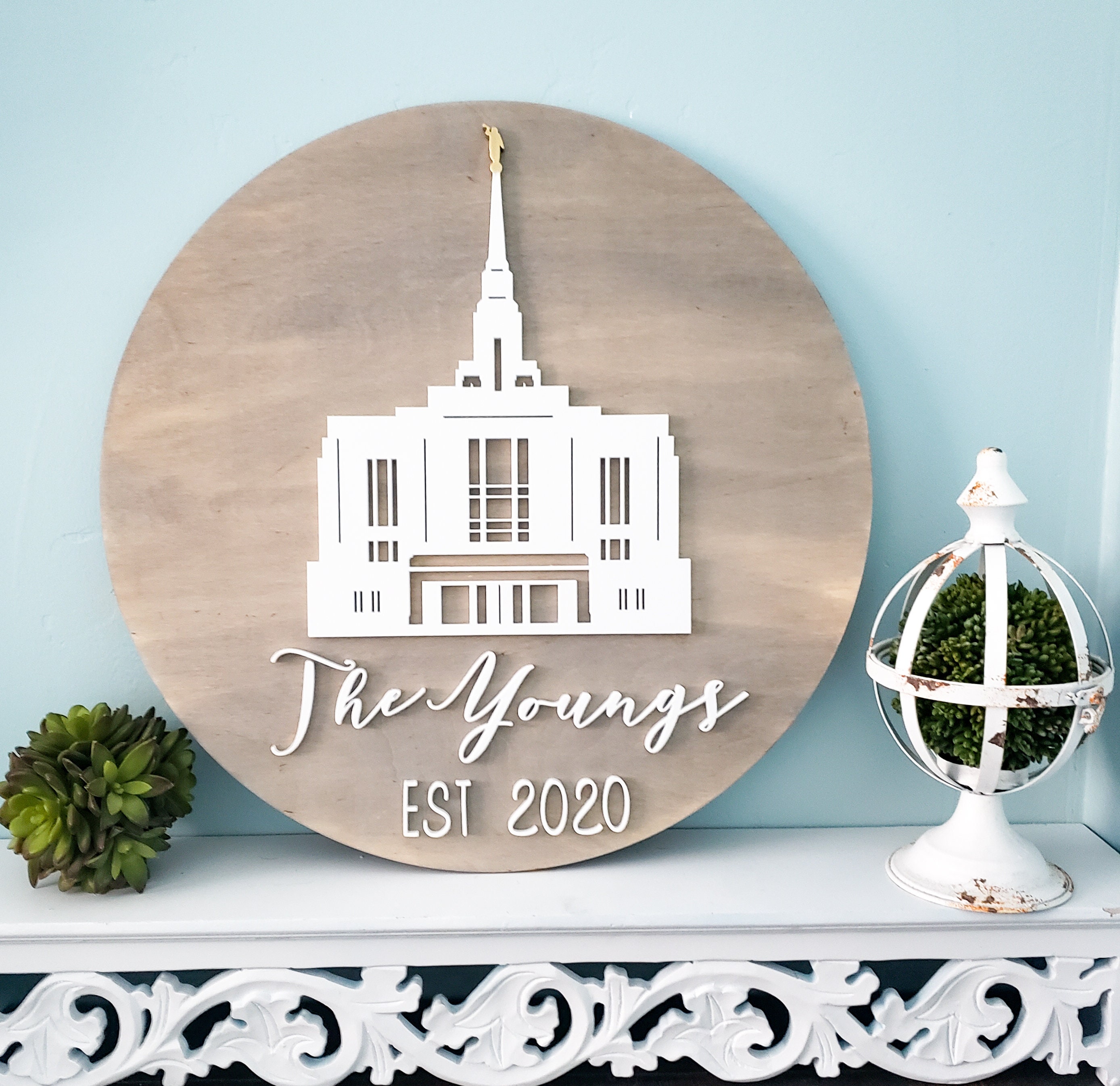 18 Custom Temple Family Name Sign LDS Temple Temple | Etsy