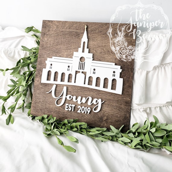 Temple Wood Cutout 3D Sign LDS Temple Temple Cutout | Etsy