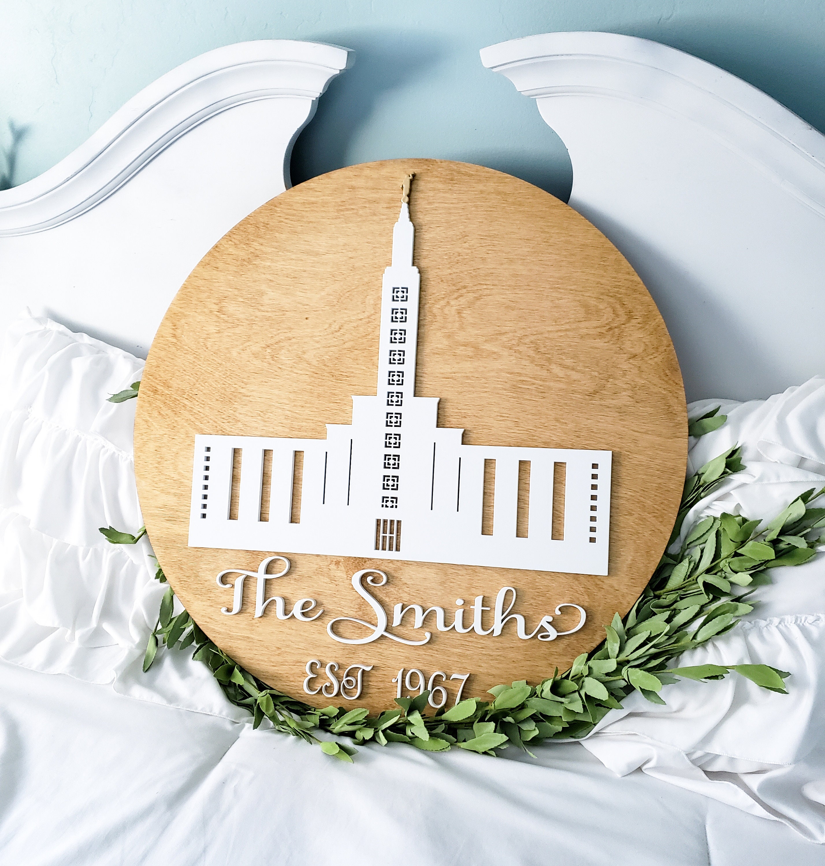 18 Custom Temple Family Name Sign LDS Temple Temple | Etsy