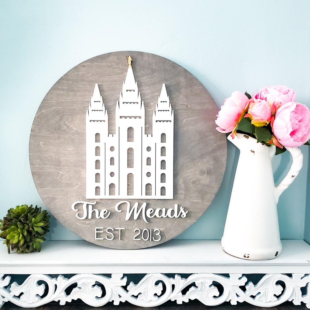 18 Custom Temple Family Name Sign LDS Temple Temple - Etsy