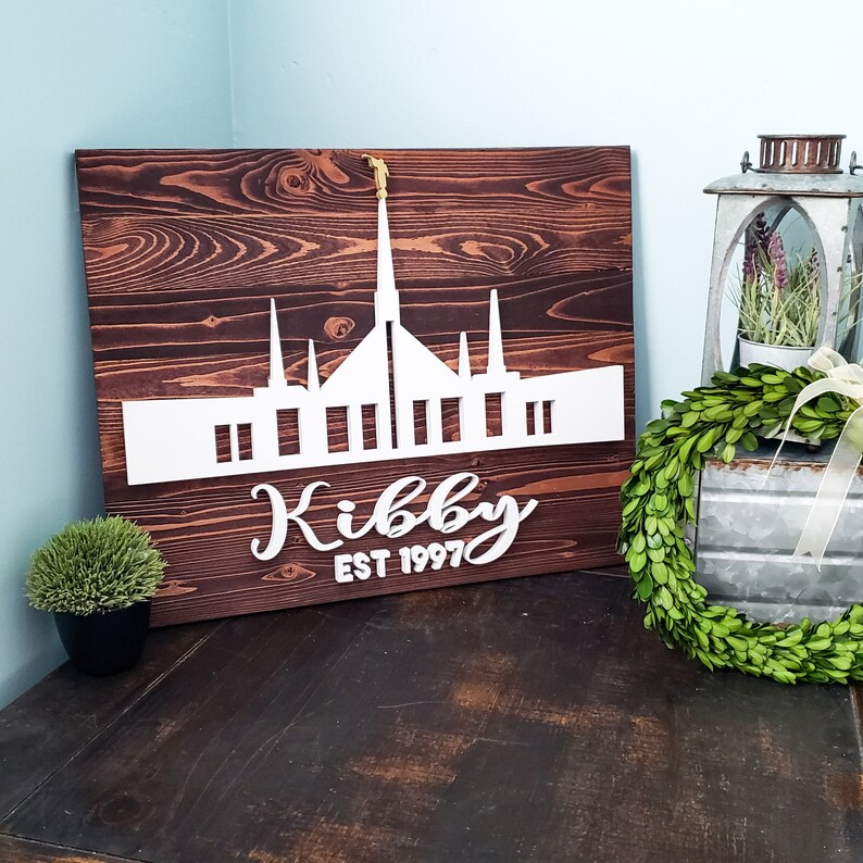 Temple Wood Cutout 3D Sign LDS Temple Temple Cutout | Etsy