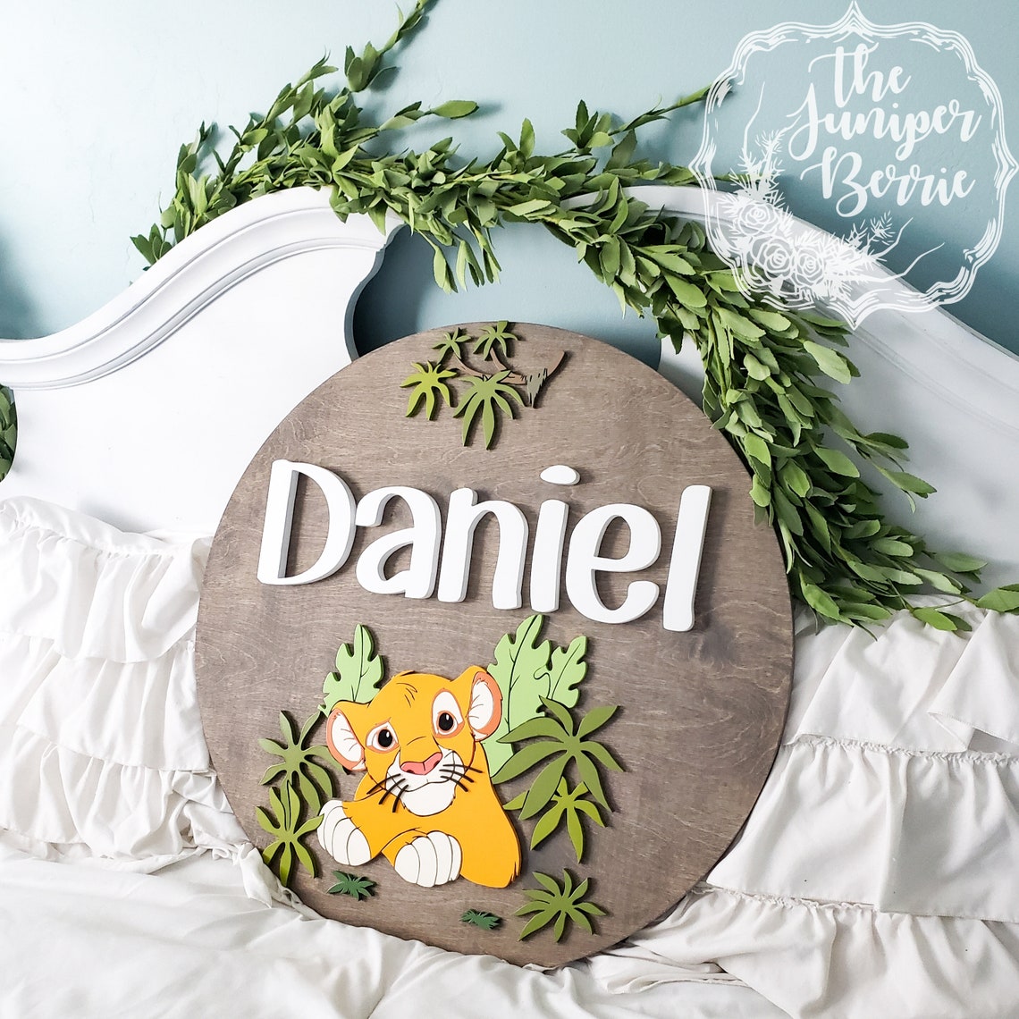 Simba Name Sign for Nursery Custom Name Sign Baby Name | Etsy