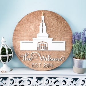 12 Custom Temple Family Name Sign, LDS Temple, Temple Cutout, Wedding ...