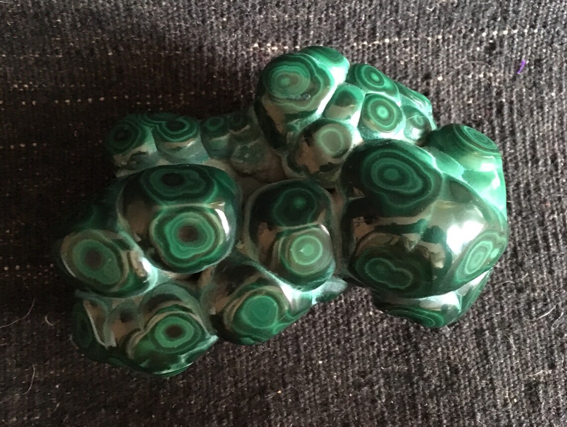 Green Globular Polished Banded Opaque Malachite Stone/ Semi - Etsy