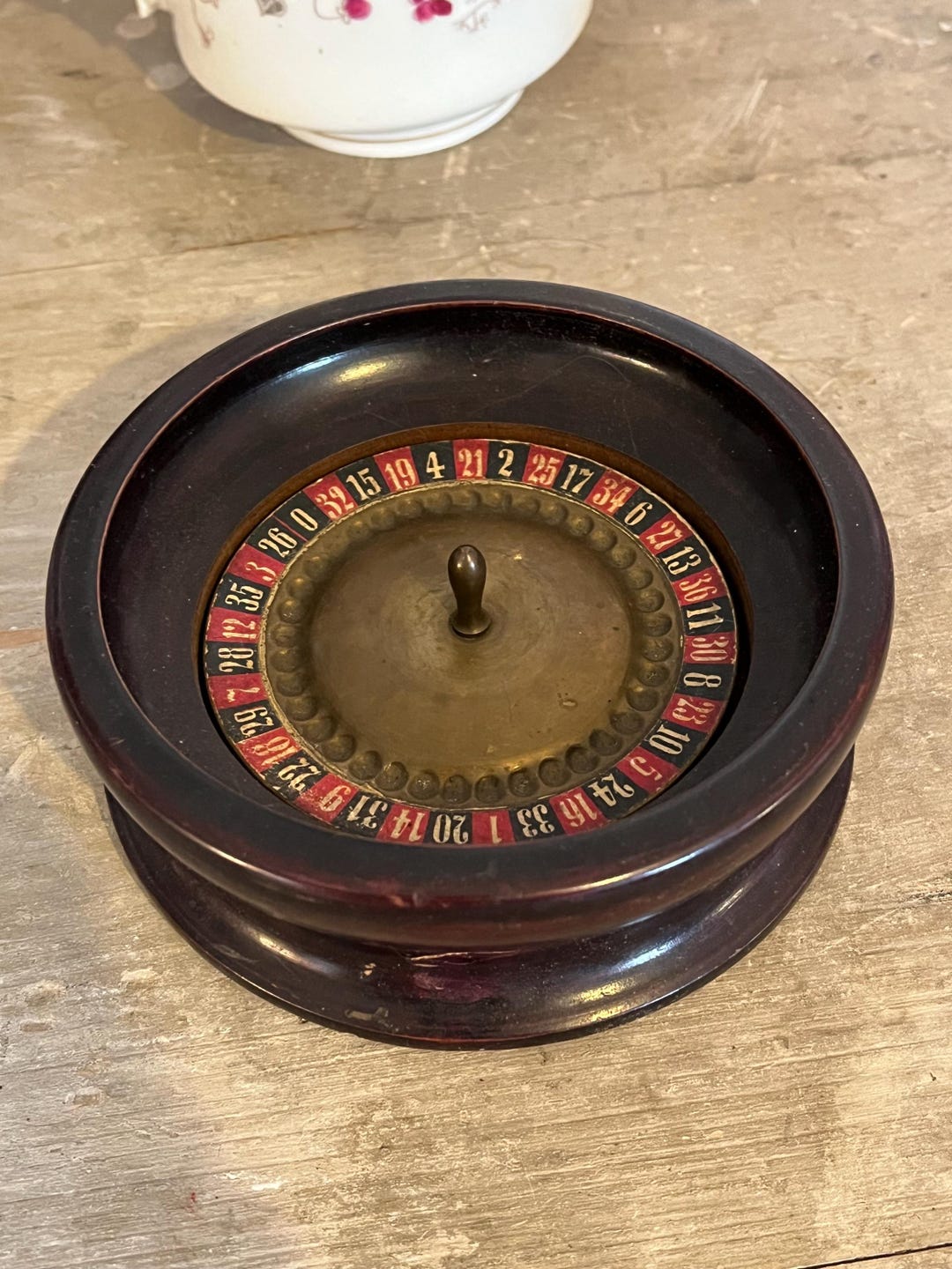 Antique 19th Century Brass Wood Toy Table or Travel Casino Roulette - Etsy