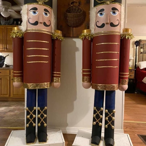 6 1/2 Foot Nutcracker Instructions ..face Template and Supply | Etsy