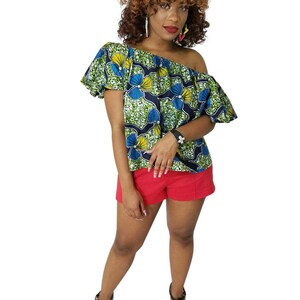 African Off-shoulder, Off-shoulder, African Print Off-shoulder, Ankara Off-shoulder, Ankara Top ...