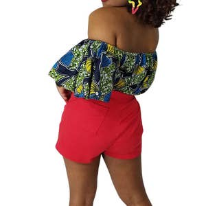 African Off-shoulder, Off-shoulder, African Print Off-shoulder, Ankara Off-shoulder, Ankara Top ...