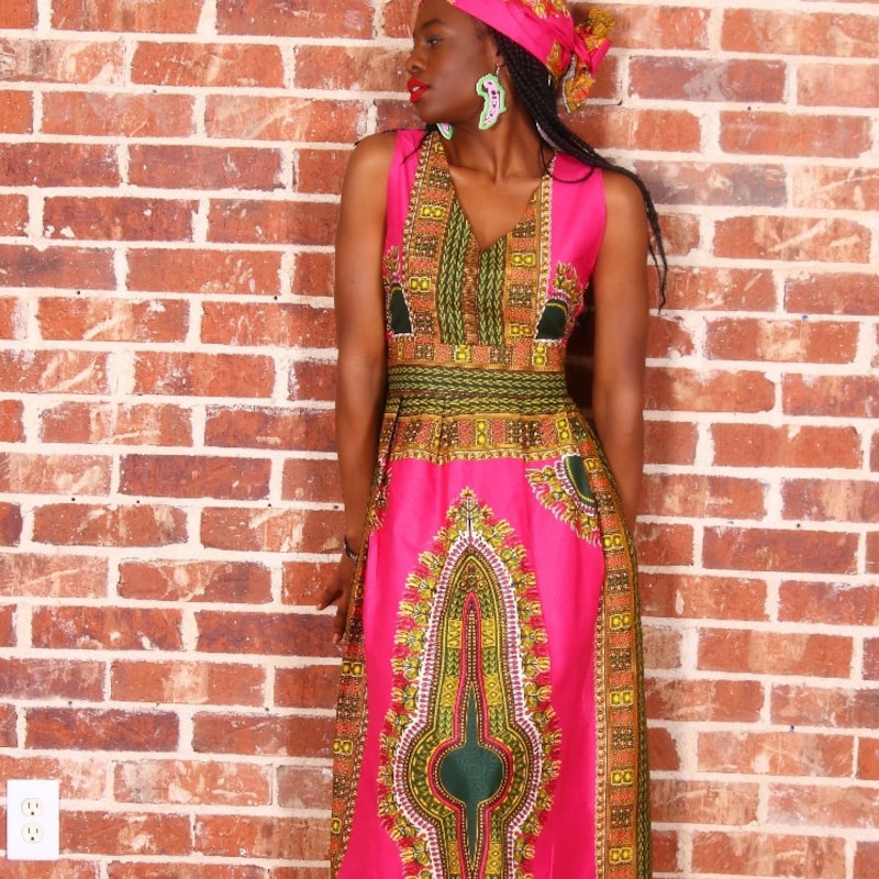 Pink African Dress - Etsy