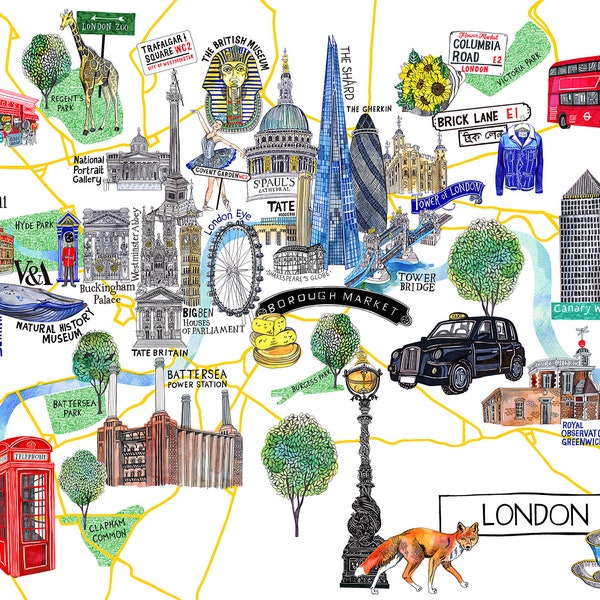 London Map - Etsy UK