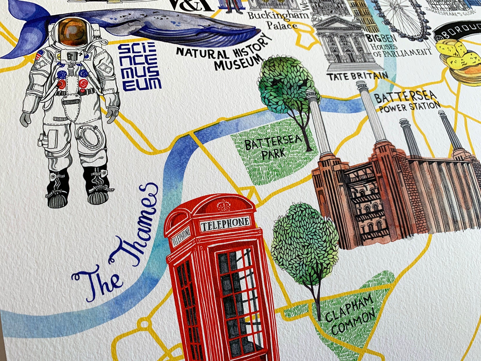 London Map A2 - Etsy UK