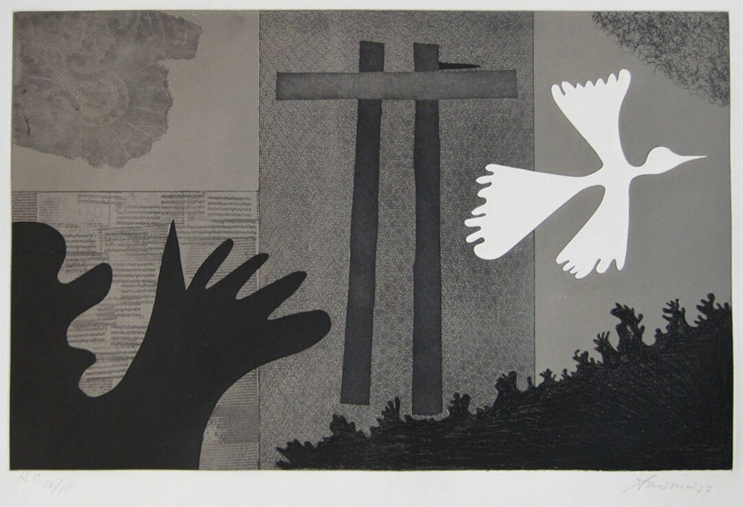 DANIEL ARGIMON - "rosset" - Handsigned Colour Etching (13/15) - 1977 - Etsy