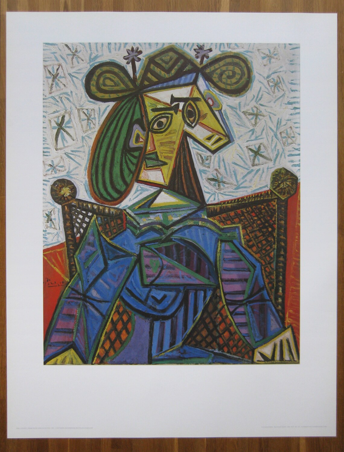 Pablo Picasso woman Sitting in an Armchair Colour Offset Lithograph ...