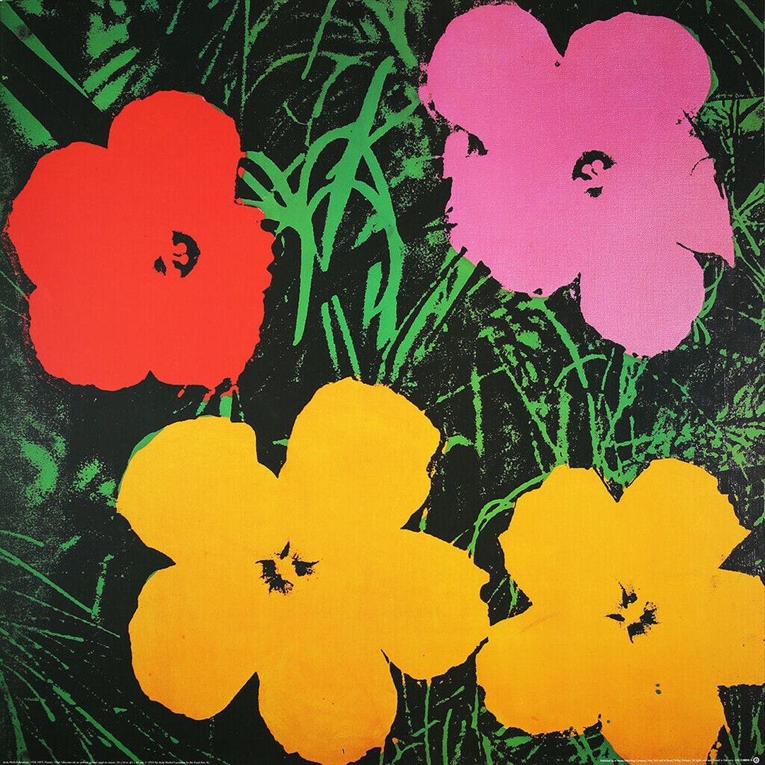 Andy Warhol - "flowers" - Large Colour Offset Lithograph, 1993 - Etsy