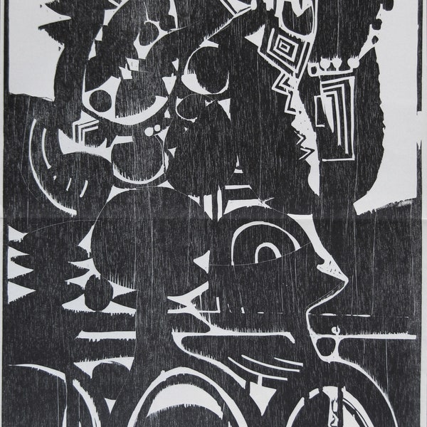 Original Woodcut - Etsy