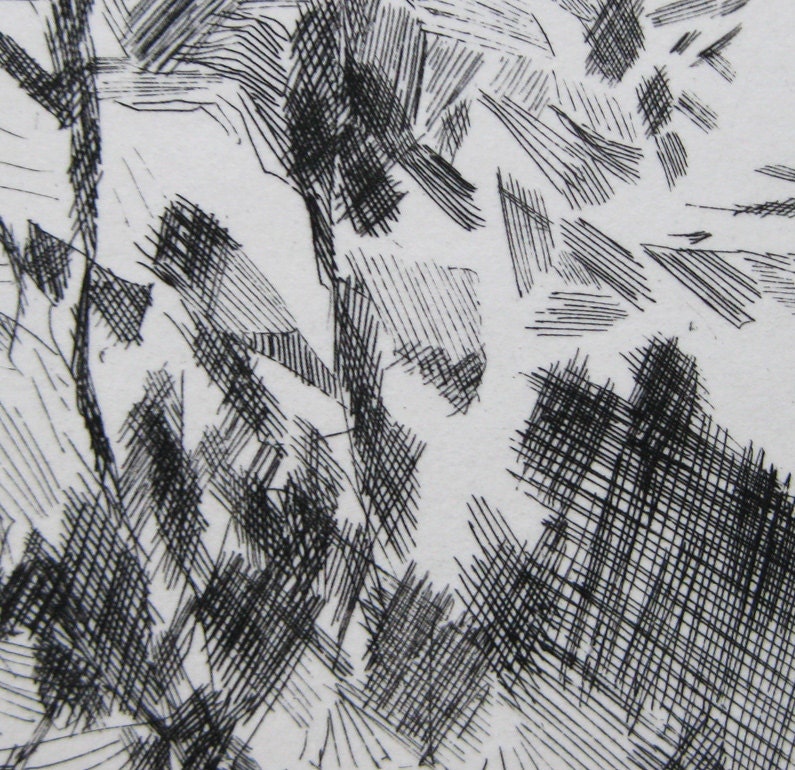 Pierre Zucchelli - Lisière - Handsigned Drypoint Etching, 1972